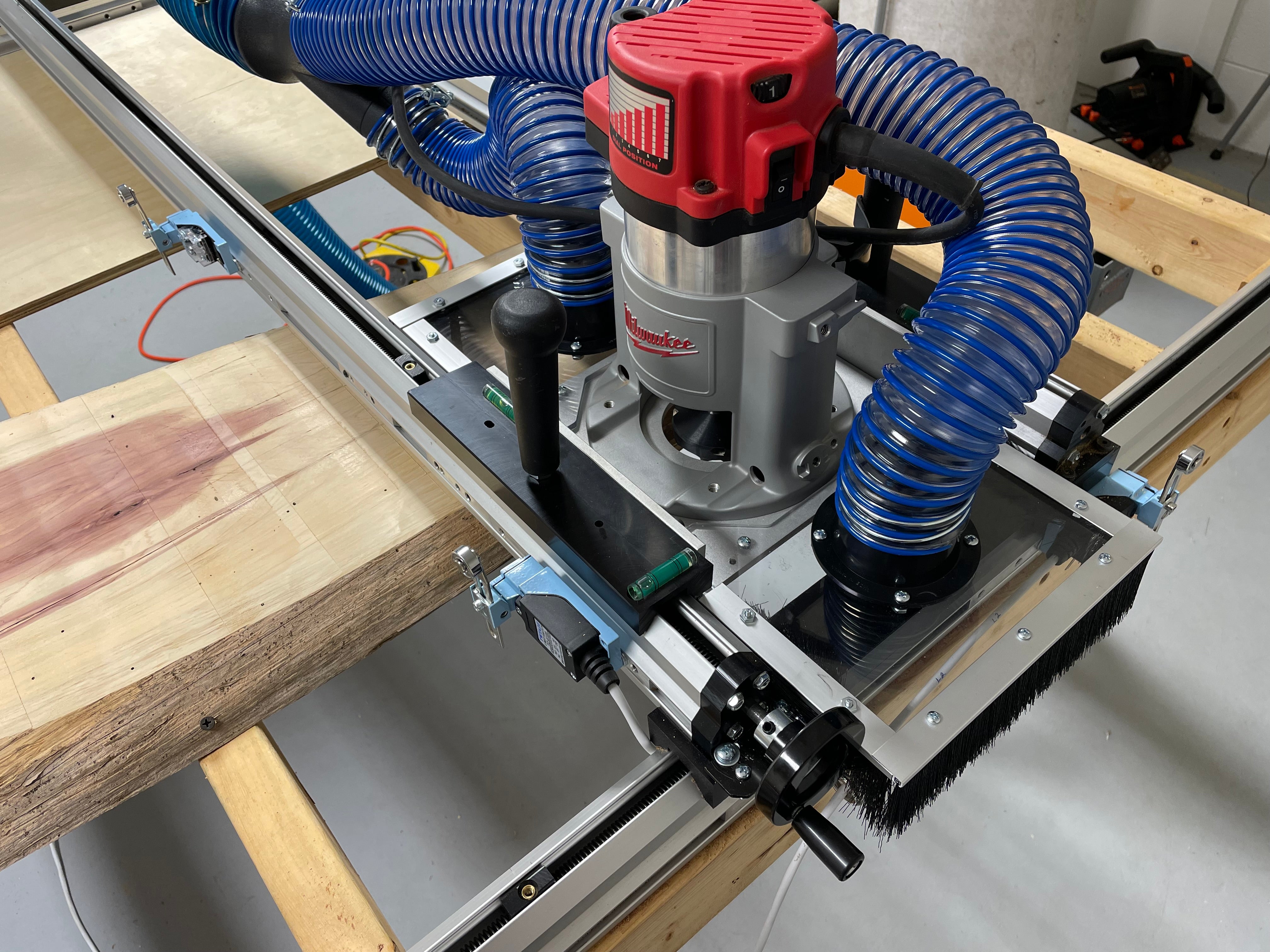 Router Sled with Dust Collection Shroud - TrueTrac